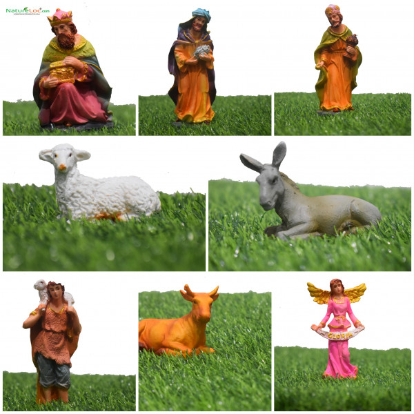 Christmas Nativity set of 11 pieces With crib - Buy Online